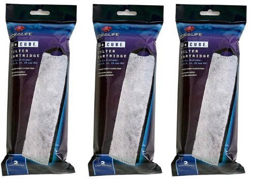 Coralife BioCube Original Filter Cartridge Replacements, 2-Pack (3X2 P ...